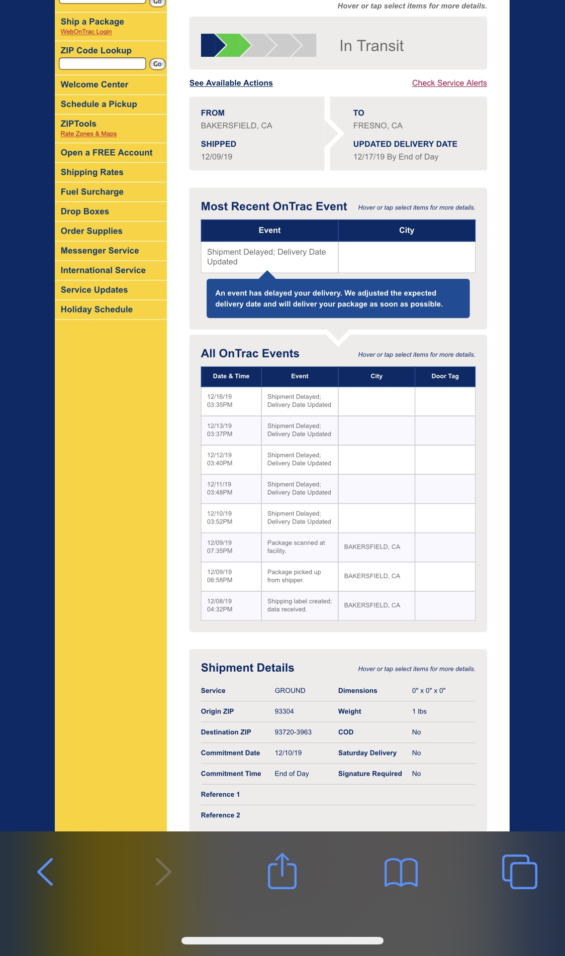 OnTrac Reviews - 198 Reviews of Ontrac.com | Sitejabber