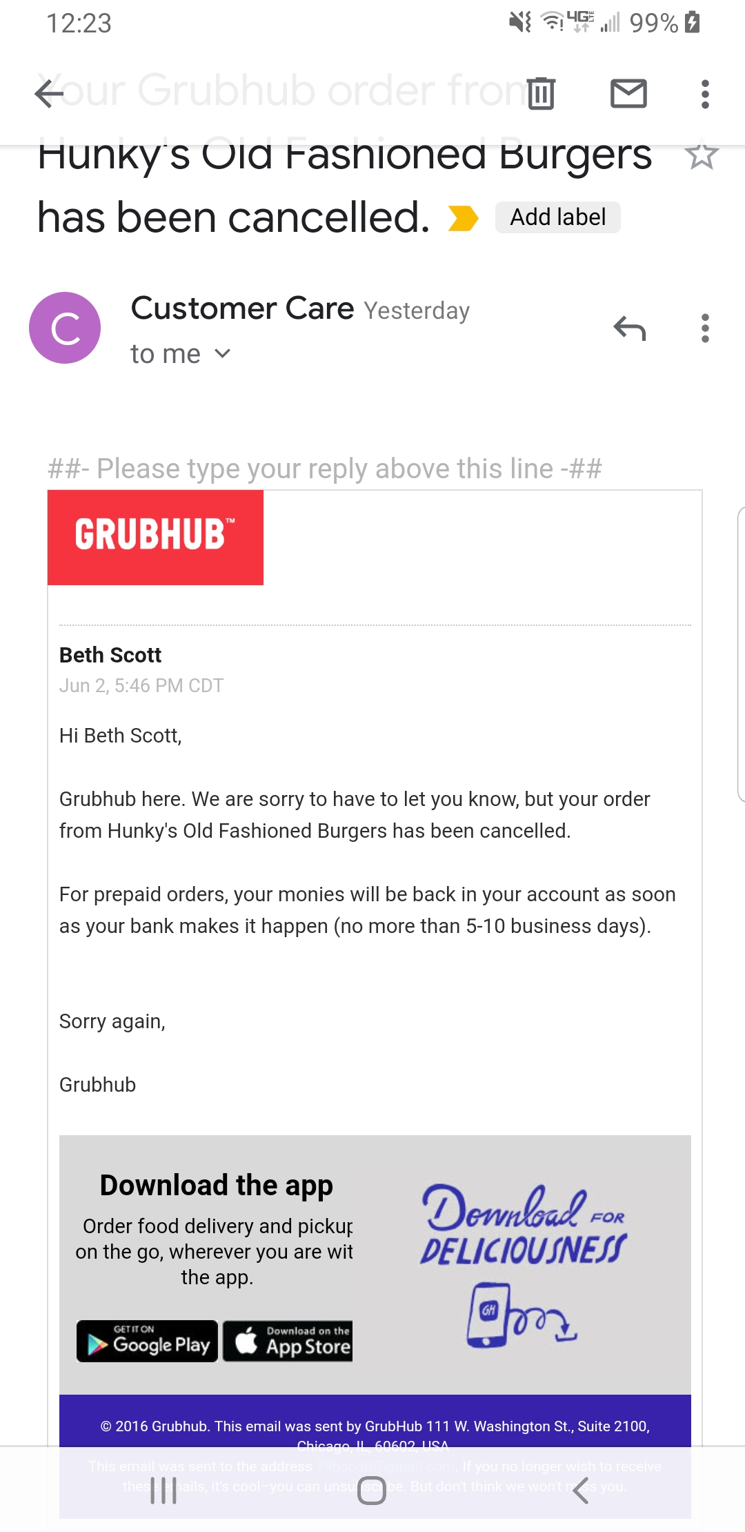 GrubHub Reviews - 2,055 Reviews of Grubhub.com | Sitejabber