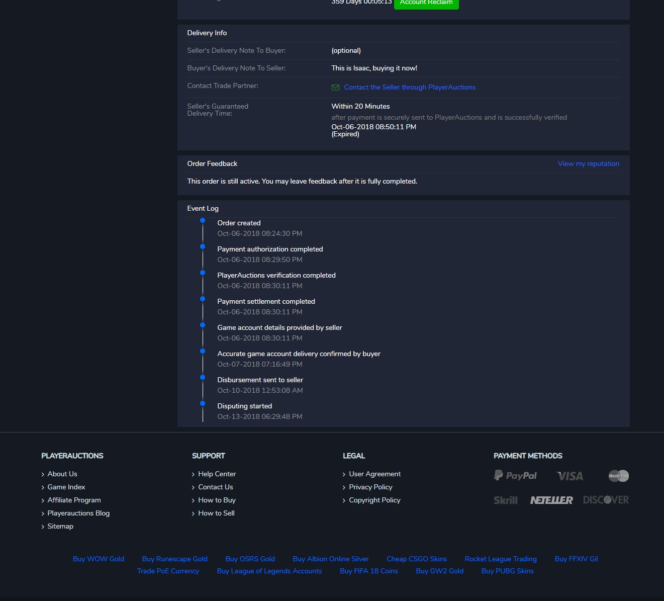 PlayerAuctions Reviews - 1,273 Reviews of Playerauctions.com | Sitejabber