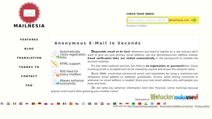 Mailnesia Reviews - 1 Review of Mailnesia.com | Sitejabber