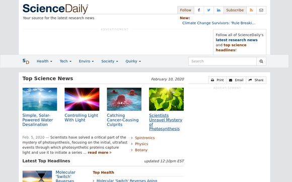 ScienceDaily Reviews - 7 Reviews of Sciencedaily.com | Sitejabber