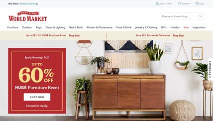 WorldMarket Reviews - 122 Reviews of Worldmarket.com | Sitejabber