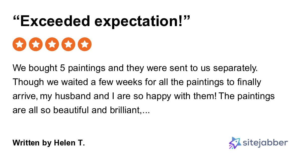 5-Star Review of Leonid Afremov: “Exceeded expectation!”