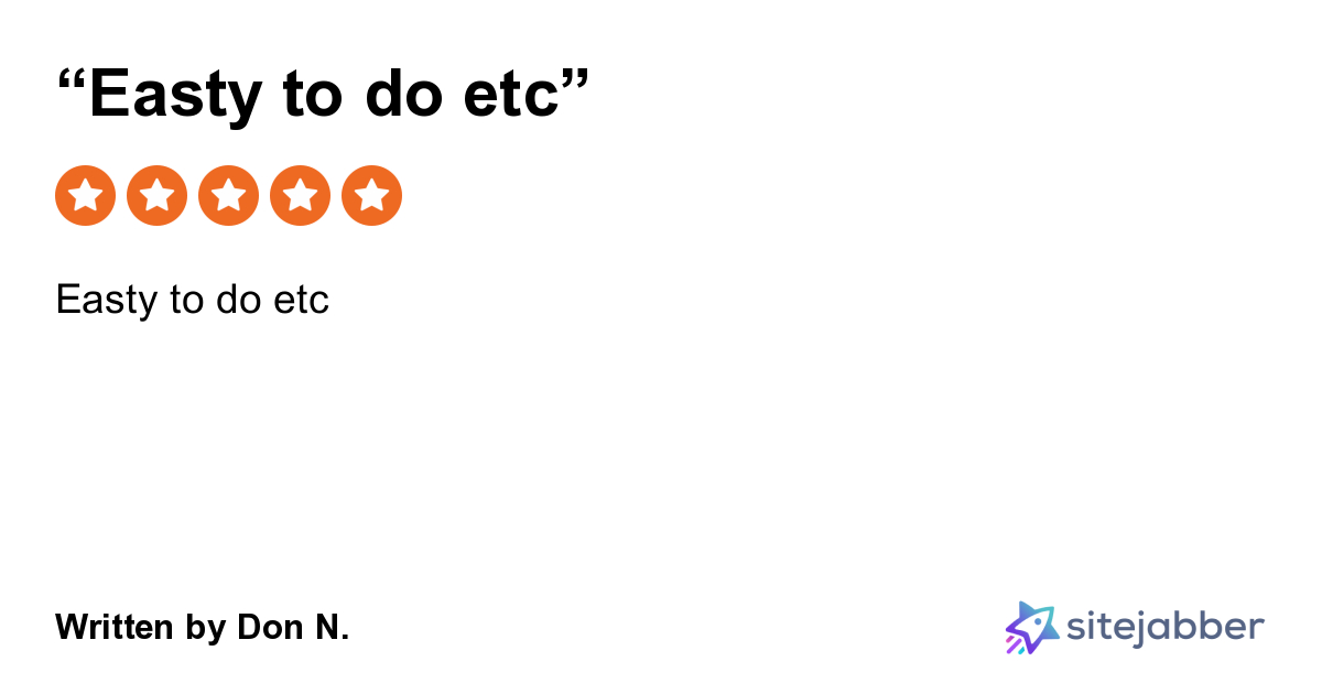 5-Star Review of DeployDepot: “Easty to do etc”