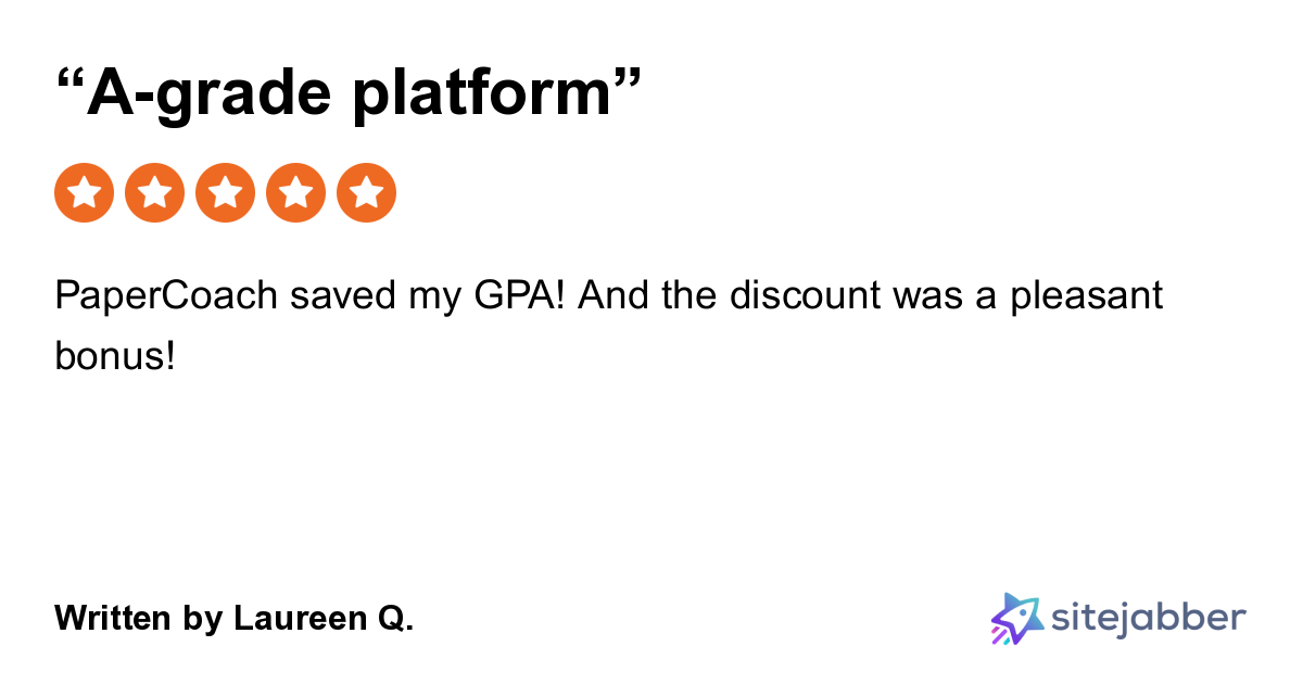5-Star Review of PaperCoach: “A-grade platform”