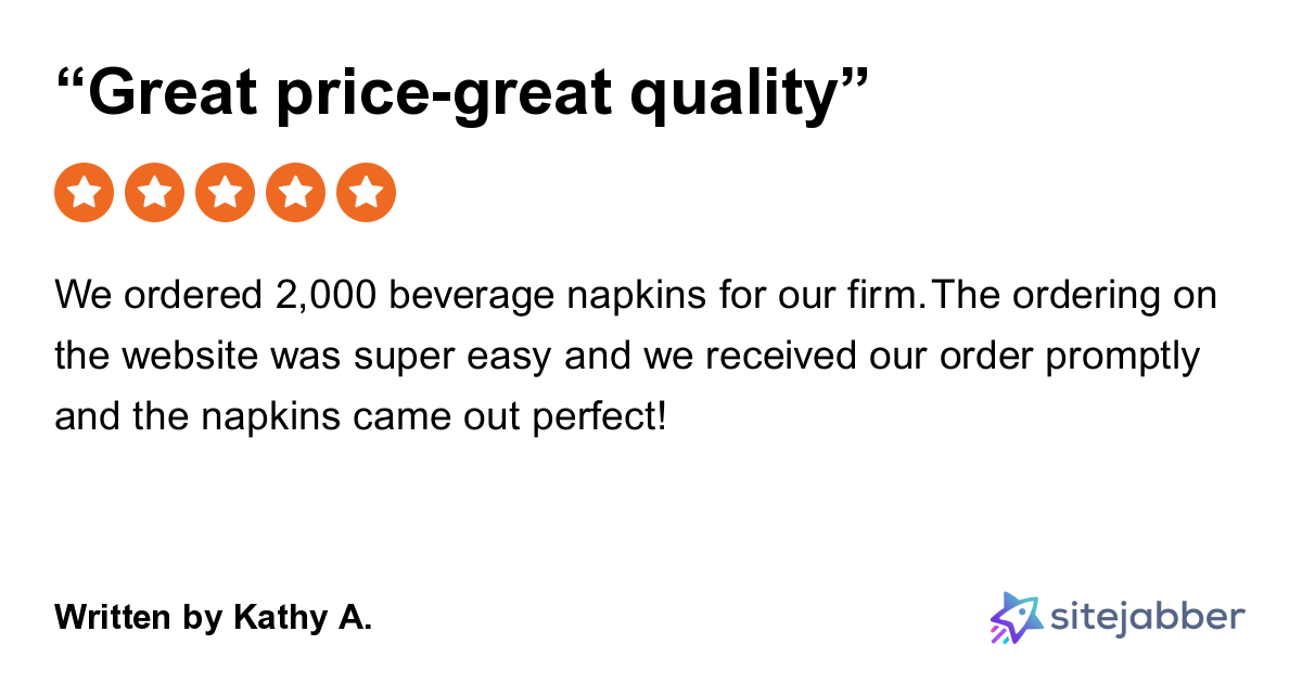 5-Star Review of Party Innovations: “Great price-great quality”