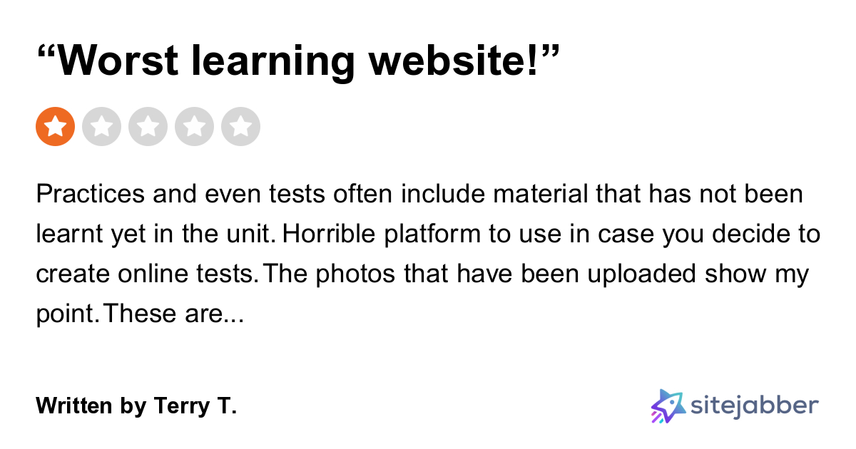 1-Star Review of Savvas Realize: “Worst Learning Website!”