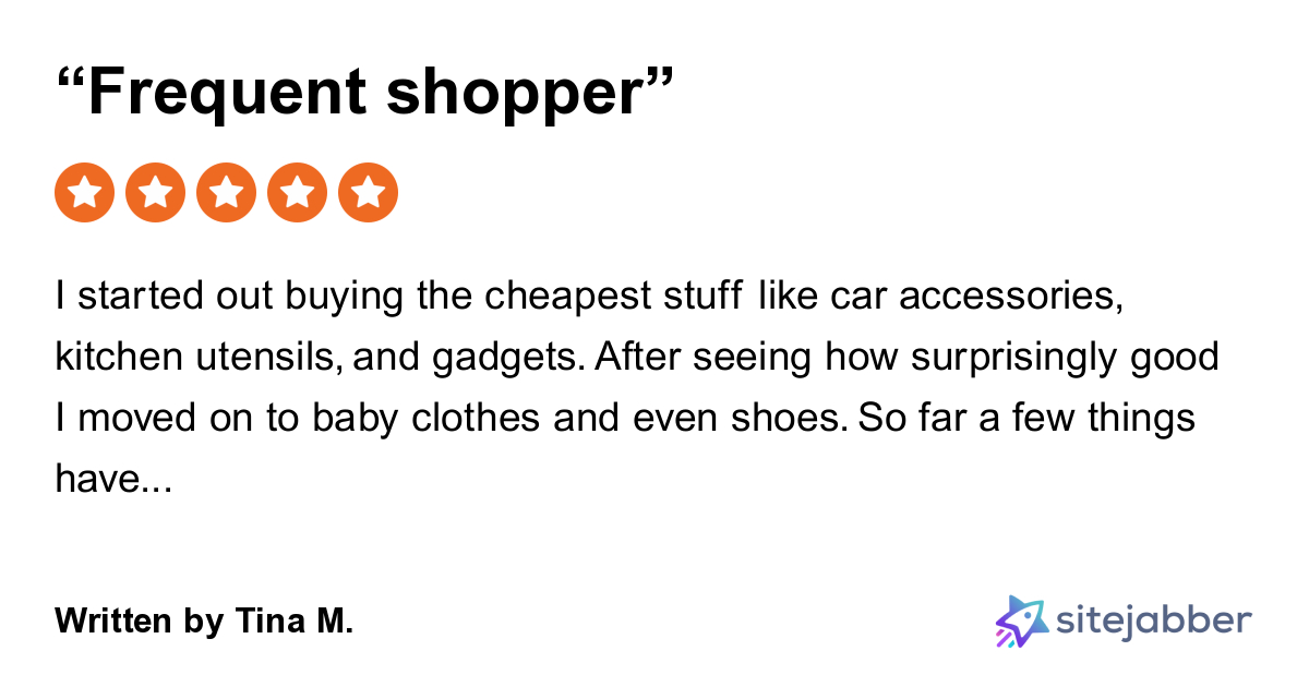 5-Star Review of Temu: “Frequent shopper”